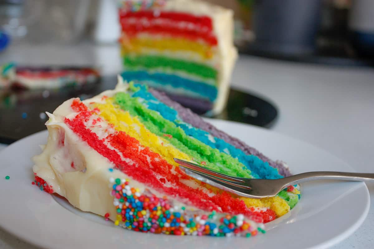 Rainbow Cake • Hangry Miss